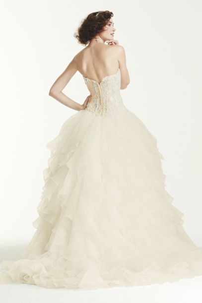 Oleg Cassini Strapless Corset Ball Gown Preownedweddingdresses