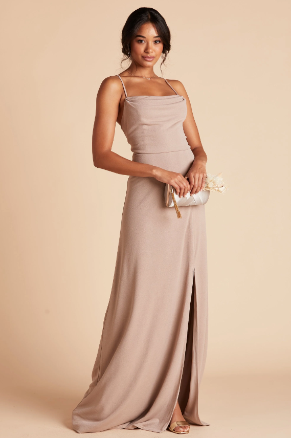 Bari Jay ASH DRESS CREPE TAUPE – PreOwnedWeddingDresses