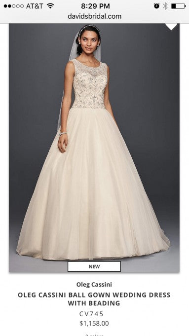 Oleg Cassini Ball Gown Preownedweddingdresses