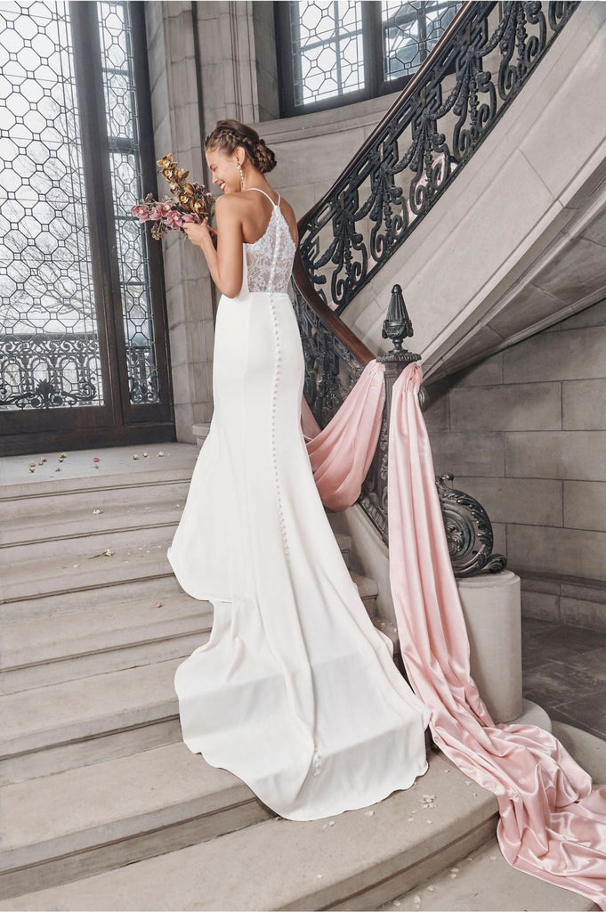Amsale Dimanche Gown BHLDN – Nearly Newlywed