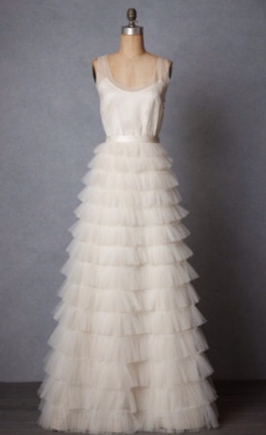 BHLDN Tulle Ruffle Skirt and Counter part shell – Nearly Newlywed