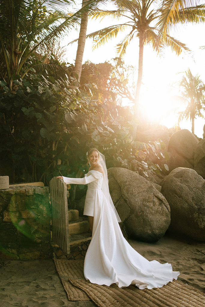 Other Newhite Emme Mini Dress w/ detachable overskirt & sleeves ...