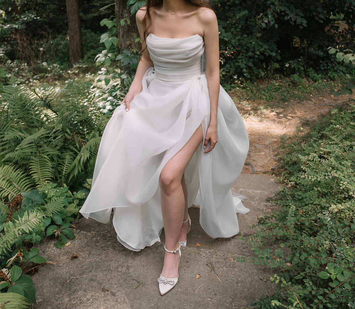 Other Custom Corset with Long Train Skirt and Mini Skirt – Nearly Newlywed