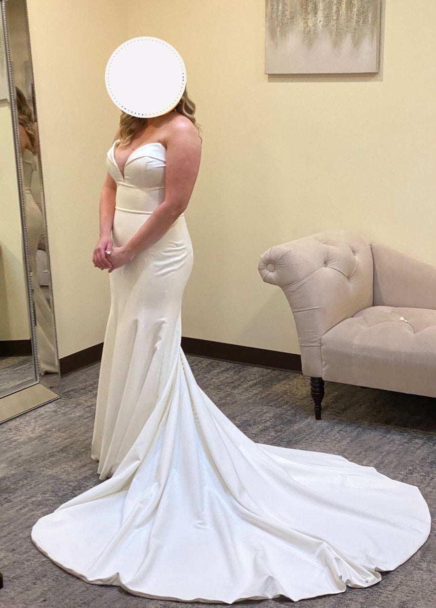Sophia Tolli Y22270 Lottie Button Back (Fit and Flare) – Nearly Newlywed