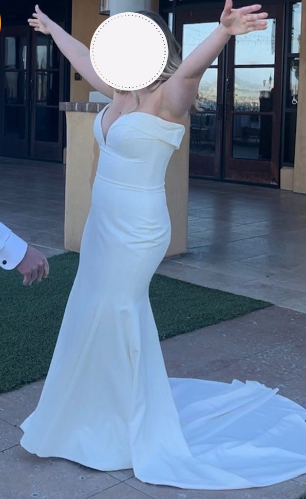 Sophia Tolli Y22270 Lottie Button Back (Fit and Flare) – Nearly Newlywed