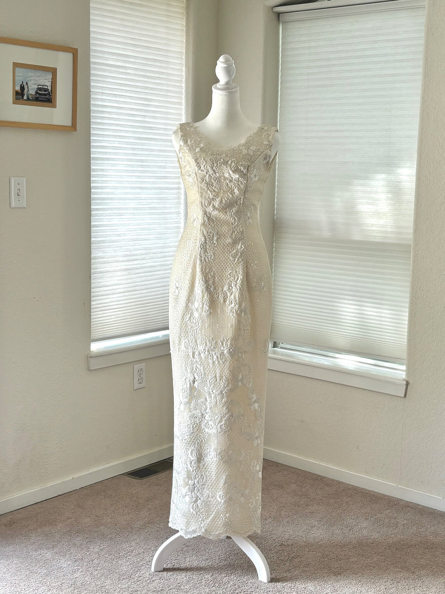 Vintage Vintage Custom Filipino Jusi Barong Tagalog brocade woven fabr ...