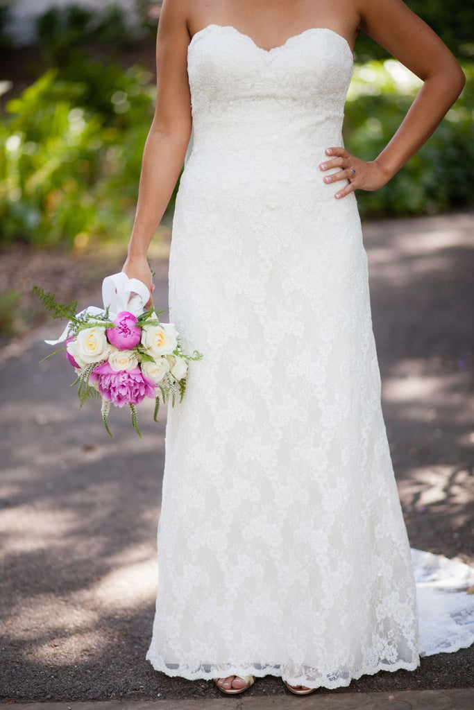 Watters Wtoo Isis ivory lace wedding dress/ 11525 – Nearly Newlywed