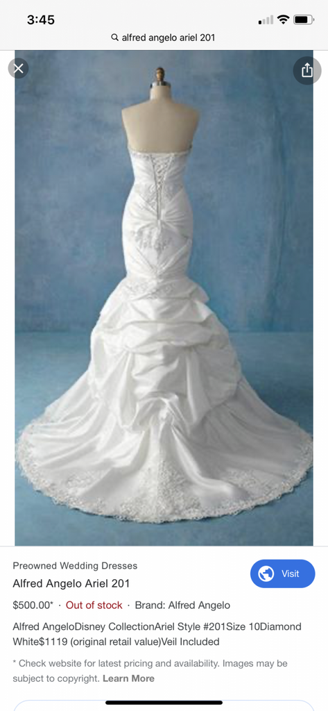 Alfred Angelo Disney Ariel #201 – PreOwnedWeddingDresses