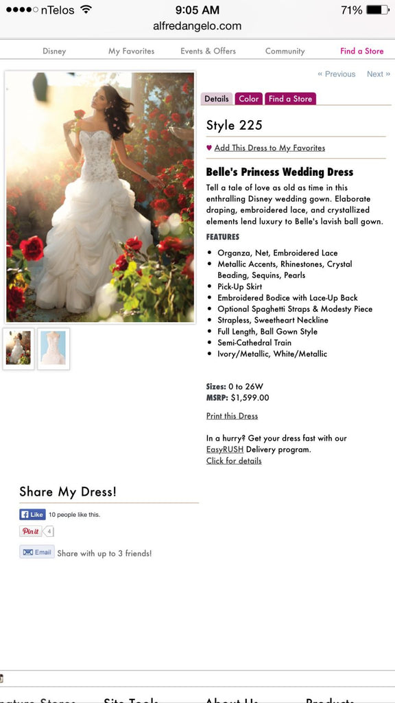 Alfred Angelo Disney Princess style 225 – Nearly Newlywed