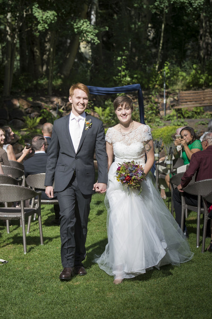 BHLDN Annabelle Dress, Luciana Topper, Elsa Skirt – Nearly Newlywed