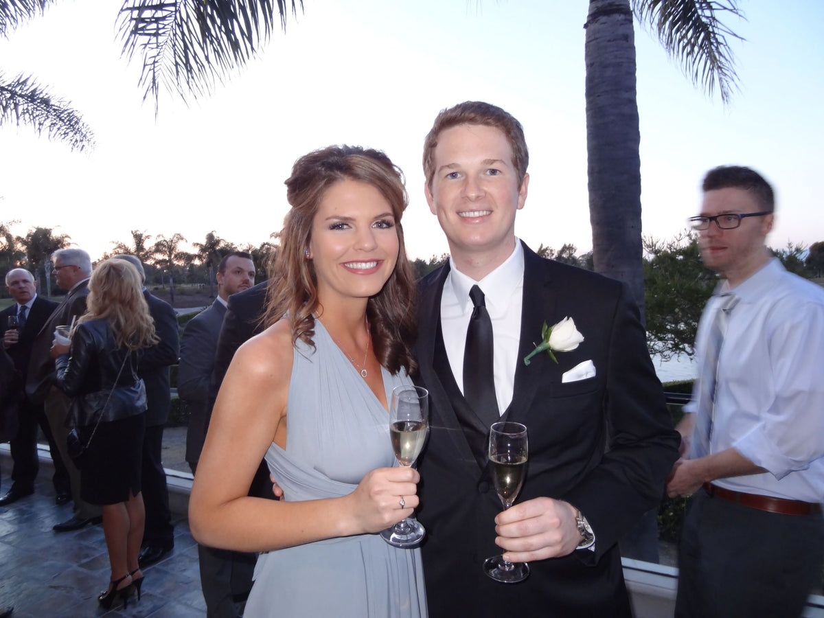 Dessy Twist Wrap Dress Long – Nearly Newlywed