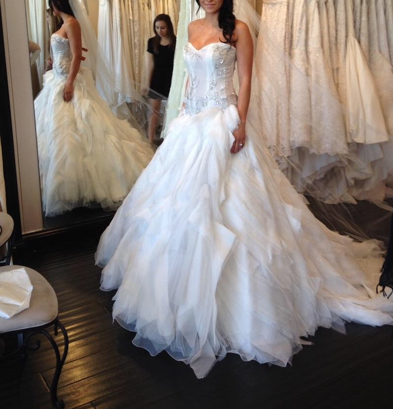 Ines Di Santo Ines Di Santo Silk Organza Ball GOwn with Sweethea ...