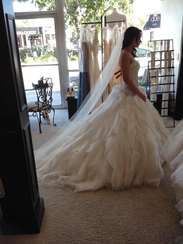 Ines Di Santo Ines Di Santo Silk Organza Ball GOwn with Sweethea ...