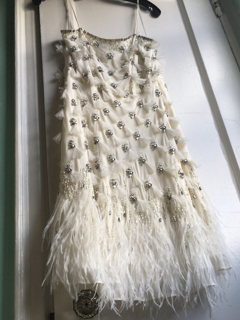 J. Crew Feather Flapper Dress E0155 – Nearly Newlywed