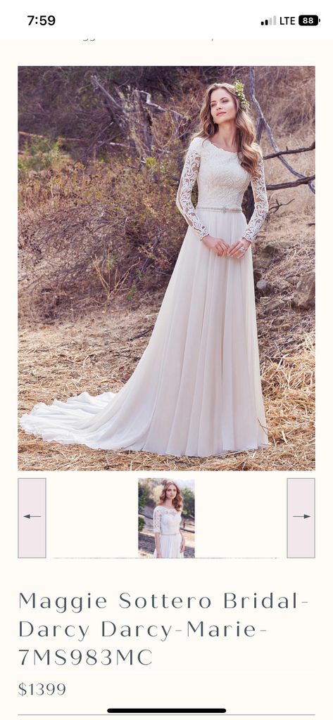 Maggie Sottero Darcy Marie- 7MS983MC – Nearly Newlywed