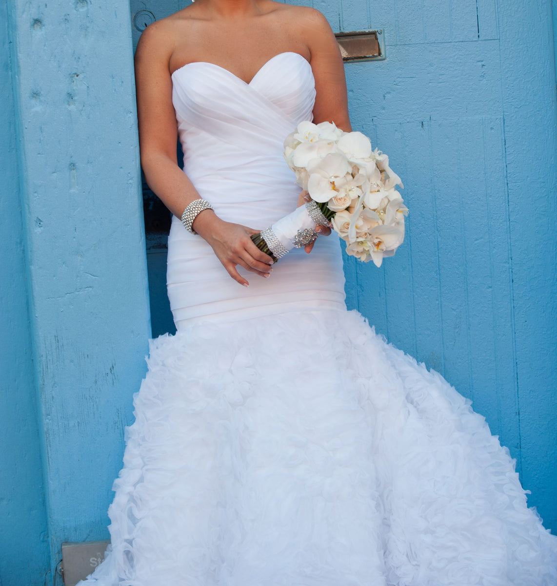 Other Dennis Basso Sweetheart Mermaid Gown, Silk Organza – Nearly Newlywed